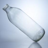 China Clear 1020ml Glass Bottles with Screw Cap and Unique Shape for sale
