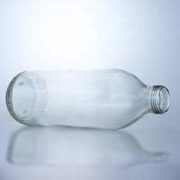 China Clear 1020ml Glass Bottles with Screw Cap and Unique Shape for sale