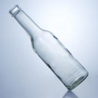 China Flint Glass 276ml Brandy Vodka Tequila Glass Bottle With Cork For Body Material Glass for sale