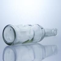 China Flint Glass 276ml Brandy Vodka Tequila Glass Bottle With Cork For Body Material Glass for sale
