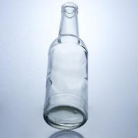 China Flint Glass 276ml Brandy Vodka Tequila Glass Bottle With Cork For Body Material Glass for sale