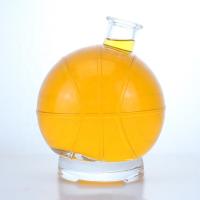 China 350ml 500ml Popular Shaped Transparent Liquor Glass Bottle for Whisky Rum Gin Brandy for sale
