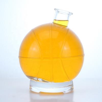 China 350ml 500ml Popular Shaped Transparent Liquor Glass Bottle for Whisky Rum Gin Brandy for sale