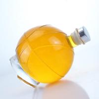 China 350ml 500ml Popular Shaped Transparent Liquor Glass Bottle for Whisky Rum Gin Brandy for sale