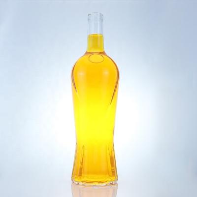 China 500ml 750ml 1000ml Empty Vodka Liquor Gin Rum Tequila Whiskey Brandy Spirit Glass Bottle for sale