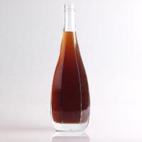 China Transparent 750ml Flint Glass Empty Liquor Rum Gin Spirits Vodka Tequila Bottles with Cork for sale