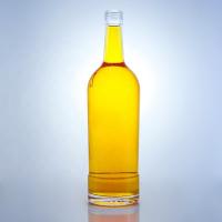 China GLASS Collar Round Shaped Empty Glass Bottles 750ml for Tequila Brandy Rum Gin Whisky for sale