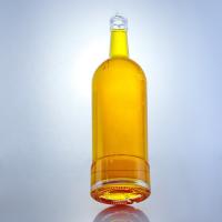 China GLASS Collar Round Shaped Empty Glass Bottles 750ml for Tequila Brandy Rum Gin Whisky for sale