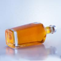 China 750ml Clear Varnish Liquor Glass Bottle For Unique Liquid Whisky Vodka Rum Tequila for sale