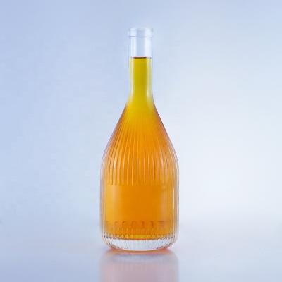 China Transparent Empty Glass Bottle for Vodka Gin Rum Whisky Brandy in 500ml 750ml 1000ml for sale