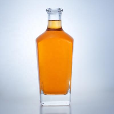 China Hot Stamping Surface Handling Clear or Customized Color 750ml Rum Vodka Liquor Glass Bottle for sale