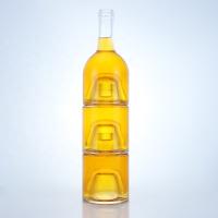 China Elegant 500ml 750ml 1000ml Flint Glass Spirit Bottle for Whisky Vodka Champagne Tequila for sale