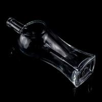 China Clear 200ml 375ml 500ml 750ml Glass Liquor Wine Whisky Vodka Tequila Bottle With Cork for sale