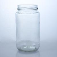 China Wine Screw Cap Elegant 410ml 500ml Transparent Glass Bottle for Salad Chili Sauce Ketchup for sale