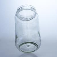 China Wine Screw Cap Elegant 410ml 500ml Transparent Glass Bottle for Salad Chili Sauce Ketchup for sale