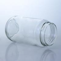 China Wine Screw Cap Elegant 410ml 500ml Transparent Glass Bottle for Salad Chili Sauce Ketchup for sale