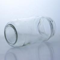 China Wine Screw Cap Elegant 410ml 500ml Transparent Glass Bottle for Salad Chili Sauce Ketchup for sale