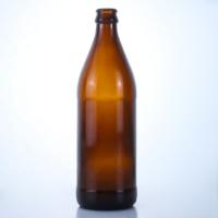 China SCREW CAP Beer Empty Glass Bottles with Crown Caps 700ml 750ml Creative Small Amber Bottle for sale