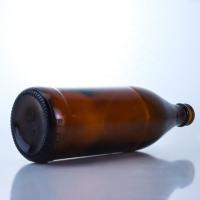 China SCREW CAP Beer Empty Glass Bottles with Crown Caps 700ml 750ml Creative Small Amber Bottle for sale
