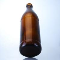 China SCREW CAP Beer Empty Glass Bottles with Crown Caps 700ml 750ml Creative Small Amber Bottle for sale