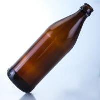 China SCREW CAP Beer Empty Glass Bottles with Crown Caps 700ml 750ml Creative Small Amber Bottle for sale