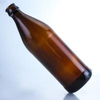 China SCREW CAP Beer Empty Glass Bottles with Crown Caps 700ml 750ml Creative Small Amber Bottle for sale