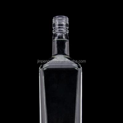 China Flint Glass 500ml 750ml 1000ml Special Shaped Empty Bottle for Vodka Whisky Gin Rum for sale
