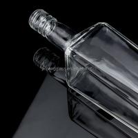 China Flint Glass 500ml 750ml 1000ml Special Shaped Empty Bottle for Vodka Whisky Gin Rum for sale