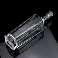 China Flint Glass 500ml 750ml 1000ml Special Shaped Empty Bottle for Vodka Whisky Gin Rum for sale