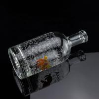 China Flint Glass 2022 Design Clear Decal Glass Bottle for Gin Whisky Rum Tequila Brandy for sale