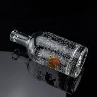 China Flint Glass 2022 Design Clear Decal Glass Bottle for Gin Whisky Rum Tequila Brandy for sale