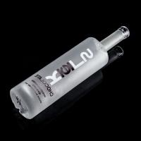 China Cork Sealing Type 750ml 1000ml Frosted Decal Clear Flint Glass Bottle for Gin Rum Champagne Tequila Whisky Customized Logo for sale