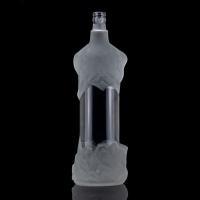 China 500ml 700ml 750ml Transparent Flint Glass Bottle for Champagne Gin Rum Unique Design for sale