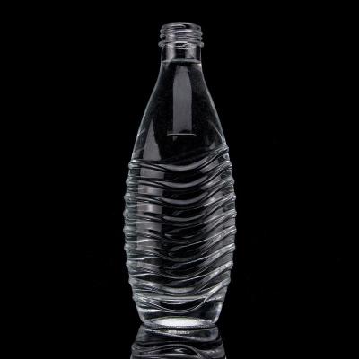 China Vodka Glass Collar 750ml 1000ml Clear Flint Gin Rum Champagne Tequila Whisky Bottle for sale
