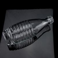 China Vodka Glass Collar 750ml 1000ml Clear Flint Gin Rum Champagne Tequila Whisky Bottle for sale