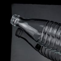 China Vodka Glass Collar 750ml 1000ml Clear Flint Gin Rum Champagne Tequila Whisky Bottle for sale