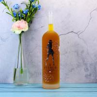China Wholesales 750ml 1000ml Frosted Decal Glass Bottle for Beer Vodka Whisky Spirits for sale