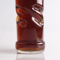 China 2022 Thick Bottom Embossed Glass Bottle Clear Flint for Gin Whisky Rum Tequila Brandy for sale