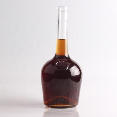 China Customized Long Neck Thick Bottom Flint Glass Bottles for Vodka Gin Rum Champagne for sale