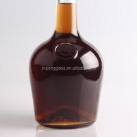 China Customized Long Neck Thick Bottom Flint Glass Bottles for Vodka Gin Rum Champagne for sale