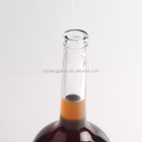 China Customized Long Neck Thick Bottom Flint Glass Bottles for Vodka Gin Rum Champagne for sale
