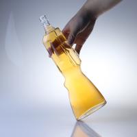 China 500ml Whisky Glass Bottle Gun Shape Open Mold 700ml Vodka Bottle for Beverage Industry for sale