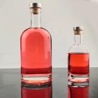 China Global Classic Round Shape 70cl 75cl Glass Bottle For Liquor With Customized Logo for sale