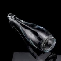 China 750ml 75cl Super Flint Teardrop Shaped Rum Vodka Whisky Glass Bottle With Glass Collar for sale