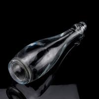 China 750ml 75cl Super Flint Teardrop Shaped Rum Vodka Whisky Glass Bottle With Glass Collar for sale