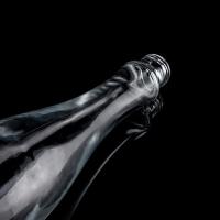 China 750ml 75cl Super Flint Teardrop Shaped Rum Vodka Whisky Glass Bottle With Glass Collar for sale