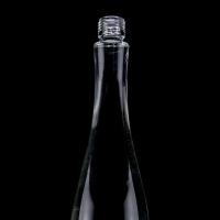 China 750ml 75cl Super Flint Teardrop Shaped Rum Vodka Whisky Glass Bottle With Glass Collar for sale