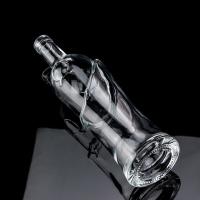 China 750ml Super Flint Round Glass Bottle With Screw Cap for VODKA Customize Embossed for sale