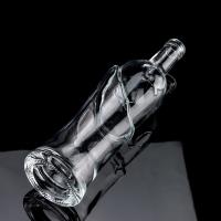 China 750ml Super Flint Round Glass Bottle With Screw Cap for VODKA Customize Embossed for sale