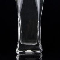 China 750ml Super Flint Round Shoulder Square Based Rum Vodka Liquor Glass Bottle With Cork for sale